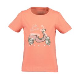 Blue Seven M&auml;dchen T-Shirtlachs, Gr. 98, bedruckt, unifarben, Single Jersey, Obermaterial: 100% Baumwolle, Shirts