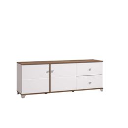 TV-Board Home Affaire, B:162cm H:59,5cm T:40cm, wei&szlig;, Sideboards, "Burgundy Lowboard, TV-Schrank, TV-St&auml;nder, Hochglanzfronten", Hochglanzfronten und