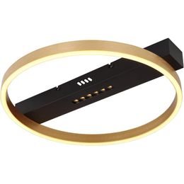 Globo LIGHTING LED Deckenleuchte &raquo;LUFFY&laquo; LED-Modul 1 Stk. Warmwei&szlig; Deckenlampe/rund/Wohnzimmer/Schlafzimmer/modern gold 1 Stk.