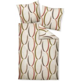 Janine Bettw&auml;sche &raquo;DAVOS65156 08&laquo; mit Rei&szlig;verschluss beige Feinbiber, Obermaterial: 100% Baumwolle B/L: 135cm x 200cm, 1 Stk., 1 Stk., Feinbiber, B/L: 80cm x