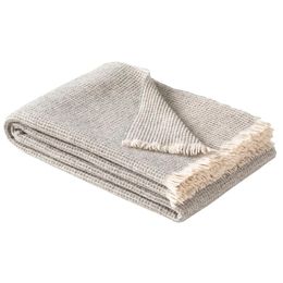 Estella Wohndecke &raquo;Monte Valera&laquo; 100% extrafeine Merinowolle grau Obermaterial: 100% Baumwolle B/L: 130cm x 180cm