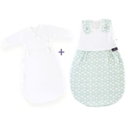 Tr&auml;umeland Babyschlafsack &raquo;Set Wolke mint&laquo; gr&uuml;n Obermaterial: 100% Baumwolle 44, umlaufender Rei&szlig;verschluss