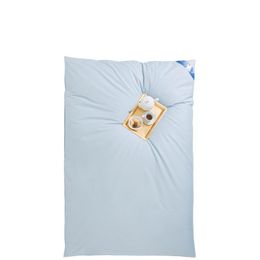 Ribeco Federbettdecke &raquo;Leon&laquo; extrawarm F&uuml;llung 90% Daunen, 10%Federn 1 Stk. tlg. unser Ballonbett, wie in alten Zeiten! blau Bezug: 100% Baumwolle. 