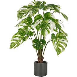 Creativ green Kunstpflanze &raquo;Splitphilodendron&laquo; mit naturgetreuem Blattwerk gr&uuml;n Kunststoff B/H/L: 100cm, 1 Stk.