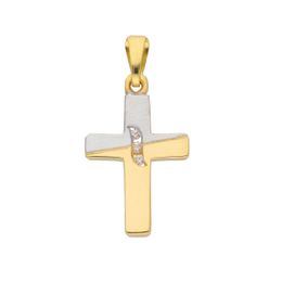 Adelia&acute;s ADELIA ́S Damen Kettenanh&auml;nger "Kreuzanh&auml;nger 333 Gold ( 8K ) mit Zirkonia", mit Zirkonia, Gold, gold, Gold, Schmuckanh&auml;nger, Goldanh&auml;nger Kreuz