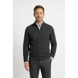 OLYMP Herren Strickjacke "OLYMP Strick Casual", grau, Gr. S, Obermaterial: 100% Baumwolle, Strickjacken
