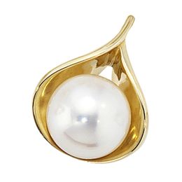 Jobo Damen Perlenanh&auml;nger "Anh&auml;nger Tropfen 17 mm", Gelbgold 585 Perlen, gold, Gelbgold 585, Perlen, Schmuckanh&auml;nger, 14 Karat 585 Gold mit Perle