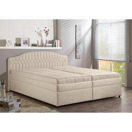 Maintal Polsterbett beige Liegefl&auml;che L&auml;nge B: 200cm x 180cm, ohne Fleckschutz,Federkern-Festpolsterung, Federkernmatratze H2