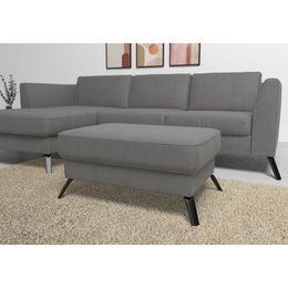 Sit & More sit&more Hocker &raquo;Olsen&laquo; grau 98% Polyester 2%Polyamid B/H/T: 89cm x 48cm x 59cm, Soft clean,mit Federkern