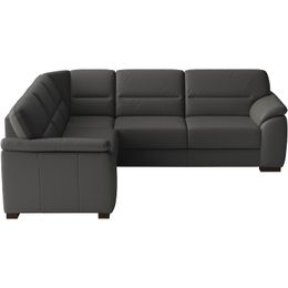 Sit & More sit&more Ecksofa &raquo;Montego Leder, L-Form, B: 255cm&laquo; wahlweise mit Schlaffunktion und Schubkasten grau B/H/T: 255cm x 88cm x 225cm, NaturLEDER Stoff, 