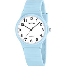 Calypso Watches Damen Quarzuhr "Easy Time"hellblau, Armbanduhren, Armbanduhr, Damenuhr, Silikonarmband, analog