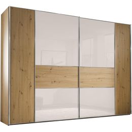 Schwebet&uuml;renschrank STAUD, B:249cm H:222cm T:68cm, braun, Holzwerkstoff, Schr&auml;nke, "Sonett 321C, Made in Germany", mit vier verschiedenen