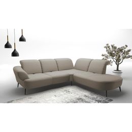Sit & More sit&more Ecksofa &raquo;Dance, L-Form, inkl. Sitztiefenverstellung&laquo; inkl. Click&Seat, optional mit Kopfteilverstellung grau 95%Polyester 5%Polyamid B/H/T: 