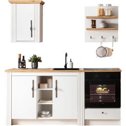 OTTO home K&uuml;chenzeile &raquo;KS-Westminster, Pantryk&uuml;che im Landhaus Stil, hochwertige Metallgriffe&laquo; Set, Breite 194 cm, Kommode, Wandpaneel, H&auml;ngeschrank 