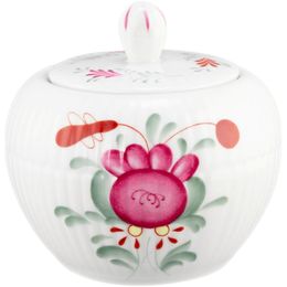 Seltmann Weiden Zuckerdose &raquo;Amina Ostfriesenrose&laquo; Beh&auml;lter f&uuml;r Zucker wei&szlig; Porzellan B/H/L: 9,4cm