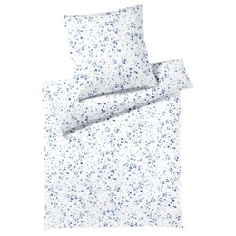 Elegante Bettw&auml;sche &raquo;Pretty&laquo; 2 Stk. angenehmes Hautgef&uuml;hl blau Interlock-Jersey, Obermaterial: 100% Baumwolle B/L: 155cm x 220cm, 1 Stk., 1 Stk., Interlock-