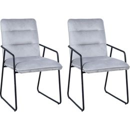 M&ouml;bilia Polsterstuhl &raquo;Marla&laquo; (Set) 2 Stk. schwarz Polyester B/H/T: 52cm x 88cm x 66cm, 2 Stk., Samtvelours
