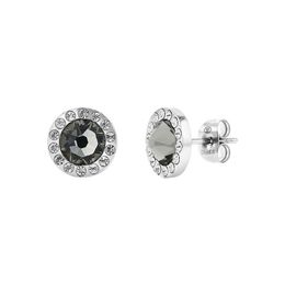 Tom Tailor Damen Tom Tailor Paar Ohrstecker mit Kristallglas silber 10mm, Edelstahl