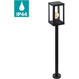 Eglo Stehlampe &raquo;ALAMONTE 1 Stehlampe, Stahl und Glas, E27, IP44, Au&szlig;enlampe, Lampe&laquo; E27 Stehleuchte, L15 x B15 x H101,5 cm, schwarz, 1X60W exkl. 