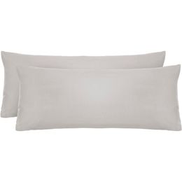 Biberna Kissenbezug &raquo;Michi Feinjersey mit Rei&szlig;verschluss&laquo; verschiedene Gr&ouml;&szlig;en, Feinjersey Kissenh&uuml;lle aus 100% Baumwolle grau Feinjersey, Obermaterial: 100% 