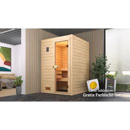 Weka Sauna &raquo;Valida&laquo; Set, 4,5 kW Bio-Ofen mit digitaler Steuerung beige Bio-Ofen, externe Steuerung, 4,5 kW