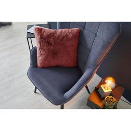 LUXOR living Fellkissen &raquo;Dekokissen Novara&laquo; Kunstfell, eckig, 40x40 cm, sehr weich, mit F&uuml;llung, Wohnzimmer rosa Kunstfaser B/L: 40cm x 40cm, 1 Stk.