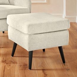 Home Affaire Polsterhocker &raquo;Sallito&laquo; die kleinere Version von "Salla", in 6 Bezugsqualit&auml;ten beige Struktur Hahnentritt (67% Polypropylen, 33% 