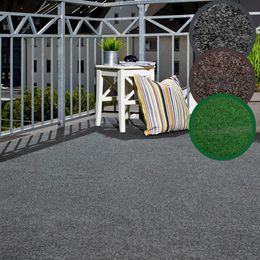 ANDIAMO Kunstrasen "Aberdeen, Gesamth&ouml;he 10 mm, Made in Belgium", B : 400cm 1 Stk., L: 200cm, grau, Garten, Teppiche, mit Drainagenoppen, f&uuml;r Balkon,