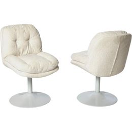 Jahnke Schalenstuhl &raquo;KISS TWIST DUO&laquo; () 2er Set, drehbar, gepolstert, Metallgestell, B:50,5xT:62xH:80 cm wei&szlig; Polyester B/H/T: 50,5cm x 80cm x 62cm