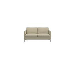 FLEXLUX 2-Sitzer &raquo;Fiore&laquo; breite Armlehnen, Kaltschaum, F&uuml;&szlig;e Alu+schwarz beige 100% Polyester B/H/T: 164cm x 85cm x 92cm, Chenille