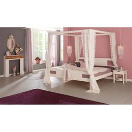 OTTO home Massivholzbett &raquo;"KYOTO" Himmelbett&laquo; hohe Belastbarkeit bis 180 kg, aus zertifiziertem Massivholz wei&szlig; Liegefl&auml;che L&auml;nge B: 200cm x 140cm