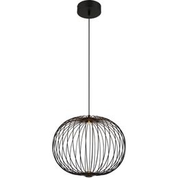 Globo LIGHTING H&auml;ngeleuchte &raquo;GALWAY&laquo; LED-Modul 1 Stk. Warmwei&szlig; H&auml;ngelampe Metallst&auml;be 3 Stufen DM 50cm Esszimmer schwarz &Oslash; 50cm H: 150cm, 1 Stk.