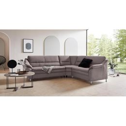 OTTO home Ecksofa &raquo;Cardoso L-Form&laquo; mit Trapezecke f&uuml;r mehr Sitzkomfort, wahlweise auch mit Schlaffunktion grau Luxus-Microfaser ALTARA NUBUCK (100% 