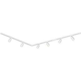 Briloner Leuchten Schienensystem-Sets &raquo;RAIL&laquo; GU10 4 Stk. Schienensystem Rail 3 m Wei&szlig; max. 9W Decke Wohnzimmer B&uuml;ro K&uuml;che Flur &Oslash; 5,5cm H: 14,5cm, 4 Stk.