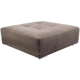 Jockenh&ouml;fer Hocker &raquo;Moldau Hocker&laquo; Mega-Hocker im XXL-Format, Federkern grau Cord: 100% Polyester B/H/T: 120cm x 39cm x 120cm, Cord