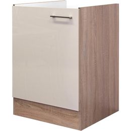 Flex-Well Sp&uuml;lenschrank &raquo;Nepal&laquo; (B x H x T) 50 x 82 x 57 cm braun Holzwerkstoff Sonoma Eiche, B/H/T: 50cm x 82,2cm x 60cm, T&uuml;ren: 1 Stk.