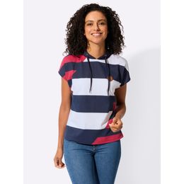 Casual Looks Damen Kapuzenshirt "Kapuzen-Shirt", bunt, Gr. 54, gemustert, mehrfarbig, 100% Baumwolle, Shirts