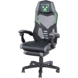 Phoenix Gaming-Stuhl () 1 Stk.Creeper Design schwarz Kunststoff, Metall, Polyester B/H/T: 61cm x 114,5cm x 62,5cm, 1 Stk., Polyester