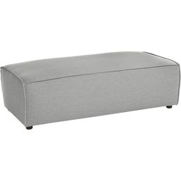 OTTO home Hocker &raquo;NEU: SHERWOOD XXL, Polsterhocker, Cord, Webstoff&laquo; rechteckig, bequemer Sitzkomfort, 130/60/44 cm, Krokodilverbinder silber 100% 