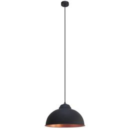 Eglo H&auml;ngeleuchte &raquo;TRURO 2 H&auml;ngelampe, Esstischlampe, Stahl, schwarz, kupfer, E27&laquo; E27 1 Stk. Wohnzimmerlampe, 1 flammig, Vintage, Industrial, Retro, 