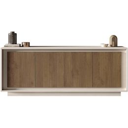 Home Affaire Sideboard &raquo;Sky, B/T 207/50 cm, Kommode/Anrichte/Stauraumschrank, 4 T&uuml;ren&laquo; Softclosing, Korpus & Front 22 mm stark, Rahmen-Optik 