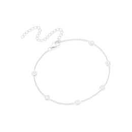 Firetti Fu&szlig;kette &raquo;Schmuck Geschenk Silber 925 K&ouml;rperschmuck Ankerkette Zwischenteile&laquo; mit Zirkonia (synth.) silber Silber 925 (Sterlingsilber) Fu&szlig;kette