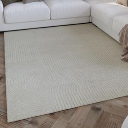 Wecon Home Wollteppich &raquo;Hamptons THIRTYSIX&laquo; rechteckig 15 mm H&ouml;he L&auml;ufer, Schurwolle, Kurzflor, Wohnzimmer, Schlafzimmer, elegant, Retro beige 