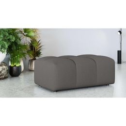 OTTO home Polsterhocker &raquo;TUURE Sitzhocker, Bubble-Optik, Ma&szlig;e B/T/H: 124/80/46 cm&laquo; moderne Steppung, hoher Sitzkomfort und modernes Design grau 100% 