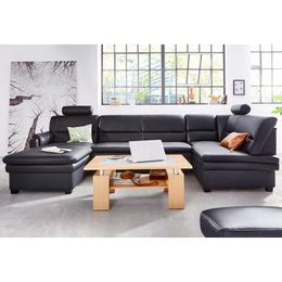 Sit & More sit&more Polsterhocker &raquo;Pisa&laquo; mit Stauraum schwarz NaturLEDER Punch (echtes Rindsleder) in Sitz und R&uuml;cken. Korpus in passendem Kunstleder SOFTLUX 