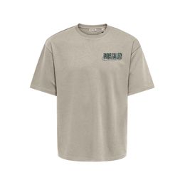 Only & Sons ONLY & SONS Herren T-Shirt "ONSPARKS GALLERY AIR BOXY SS TEE NOOS"silber lining print:local creators, Gr. XXL, bedruckt, Jersey, Obermaterial: 50%