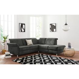 Sit & More sit&more Ecksofa &raquo;Darwin L-Form&laquo; inklusive Federkern, wahlweise mit Kopfteilverstellung, Schlaffunktion blau B/H/T: 249cm x 83cm x 221cm, Luxus-