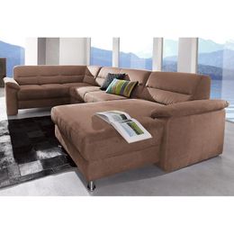Sit & More sit&more Wohnlandschaft &raquo;Top Ascara U-Form&laquo; inklusive Boxspring/Federkern-Polsterung, wahlweise mit Schlaffunktion braun NaturLeder in Sitz und R&uuml;cken