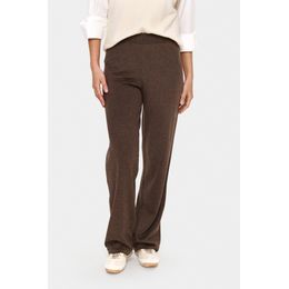 Saint Tropez Damen Strickhose "MilaSZ Pants", braun, Gr. M, meliert, Strick, Obermaterial: 80% Viskose, 20% Polyacryl, Hosen