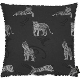 Apelt Dekokissen &raquo;Mogli&laquo; Kissenh&uuml;lle mit F&uuml;llung, 1 St&uuml;ck silber Polyester B/L: 48cm x 48cm, 1 Stk.